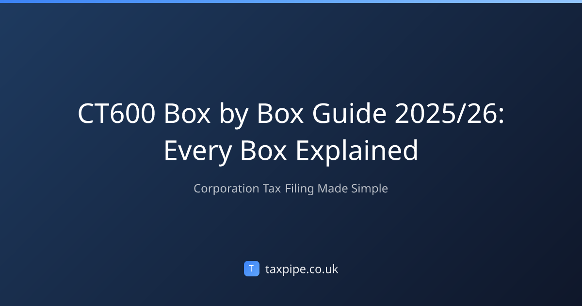 CT600 Box by Box Guide 2025/26: Every Box Explained | Taxpipe