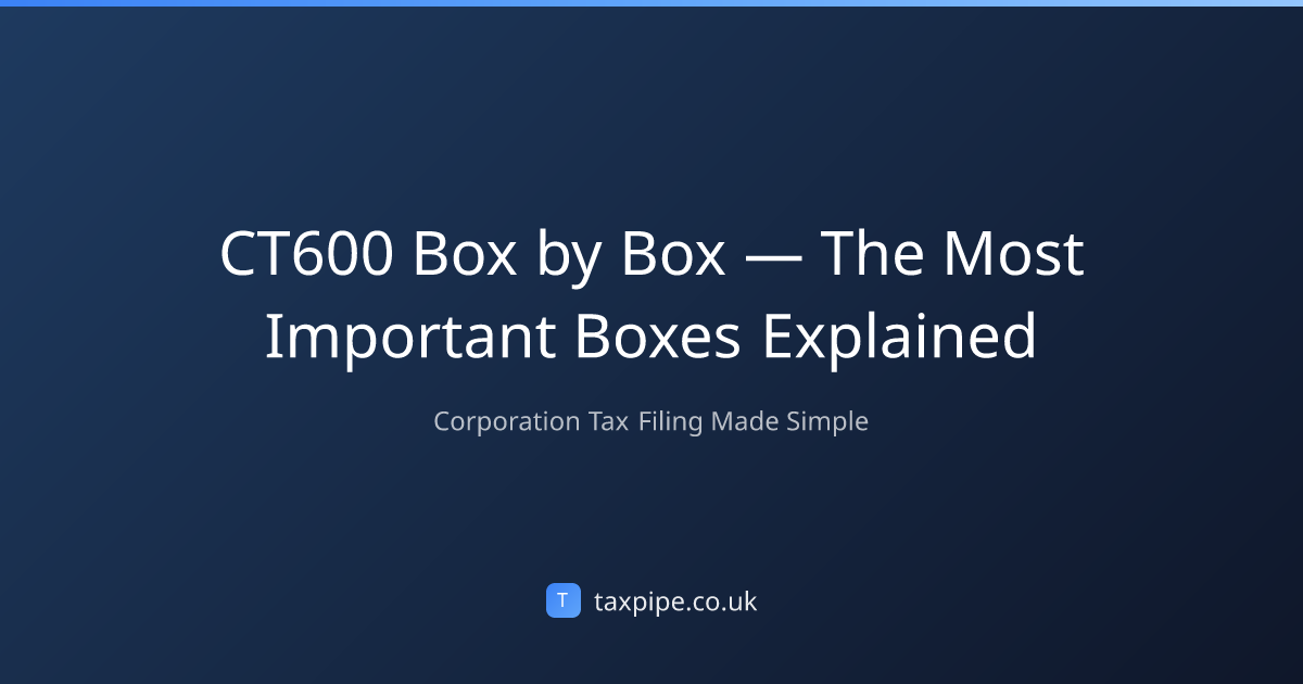 CT600 Box by Box — The Most Important Boxes Explained | Taxpipe